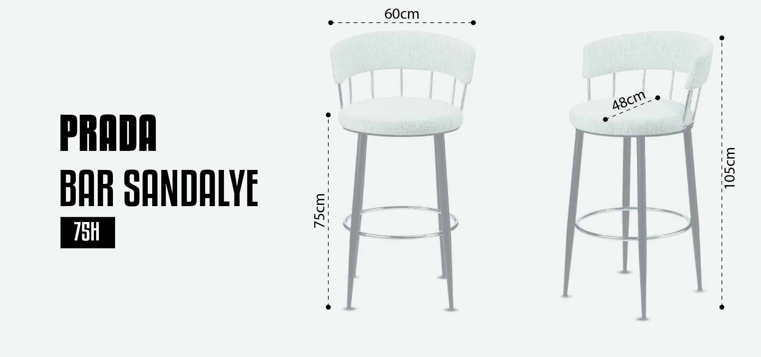 PRADA BAR SANDALYESİ - MRN-89